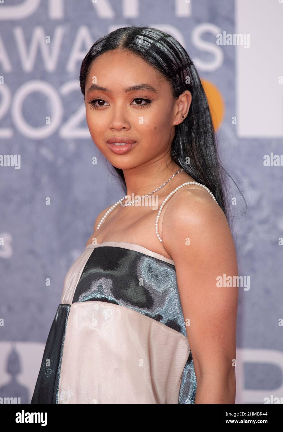 8th February, 2022. London, UK EDITORIAL USE ONLY Griff arriving at the ...