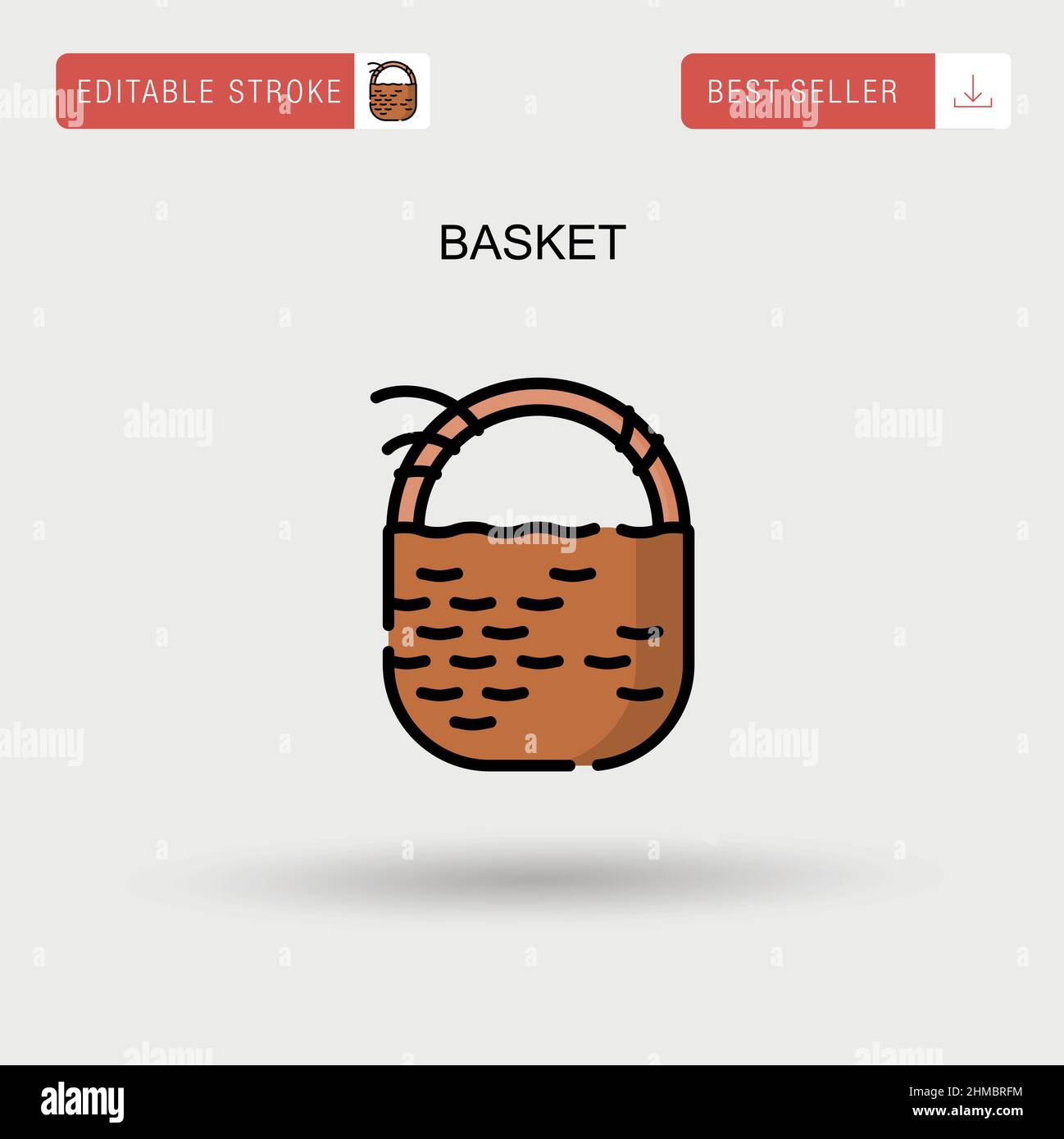 Traditional shopping basket Stock Vector Images - Alamy