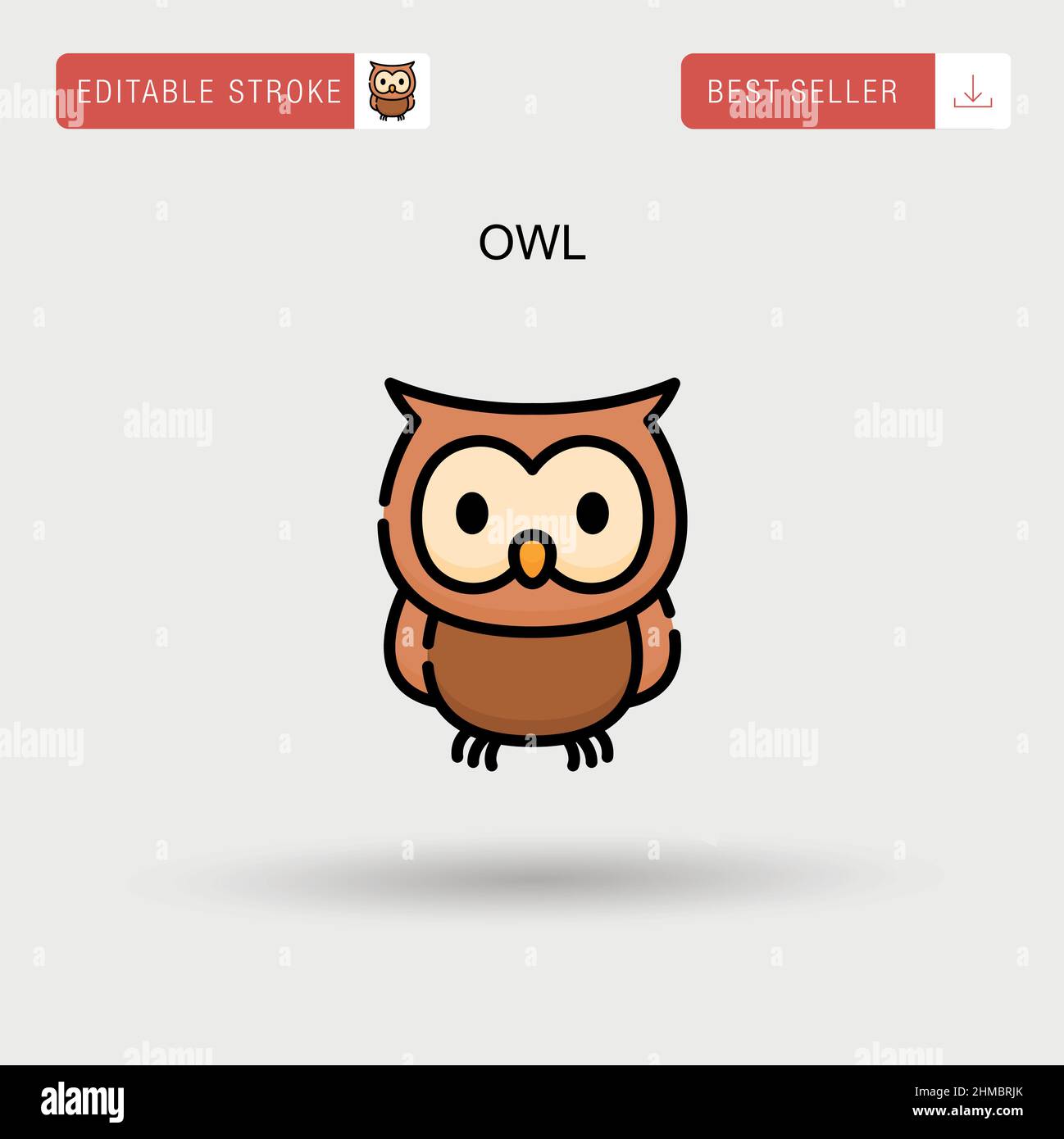 Owl Simple vector icon Stock Vector Image & Art - Alamy