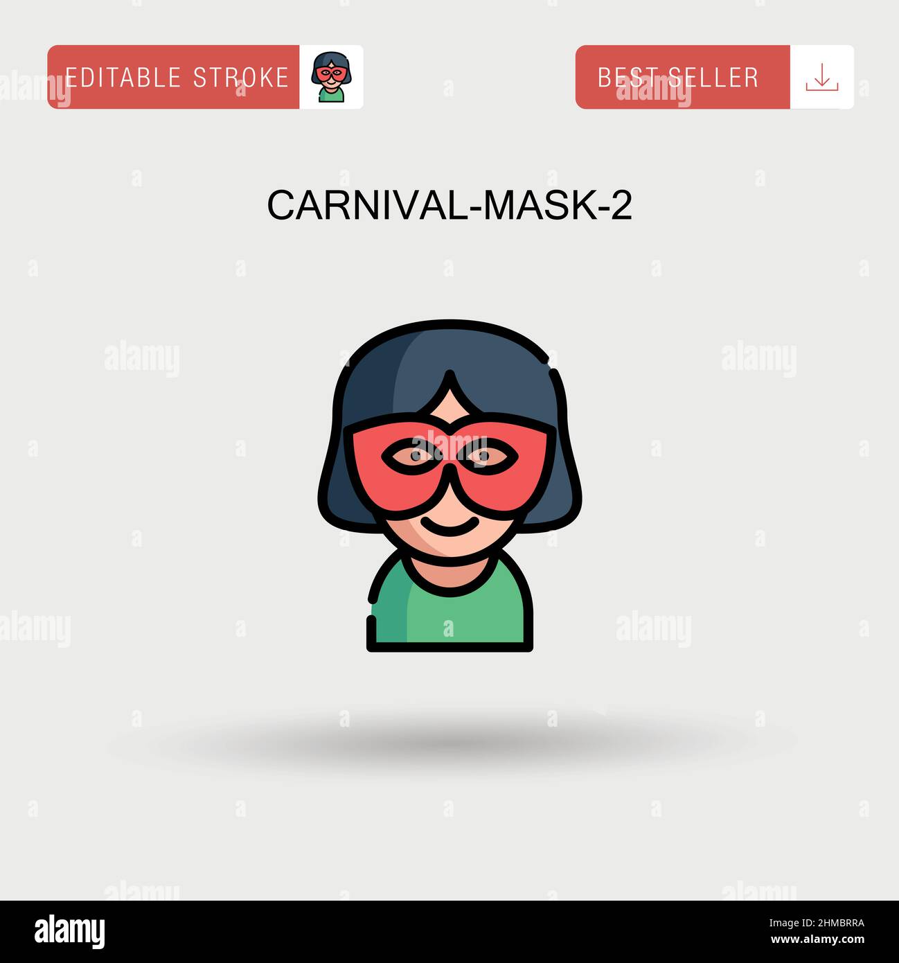 Carnival-mask-2 Simple vector icon Stock Vector Image & Art - Alamy
