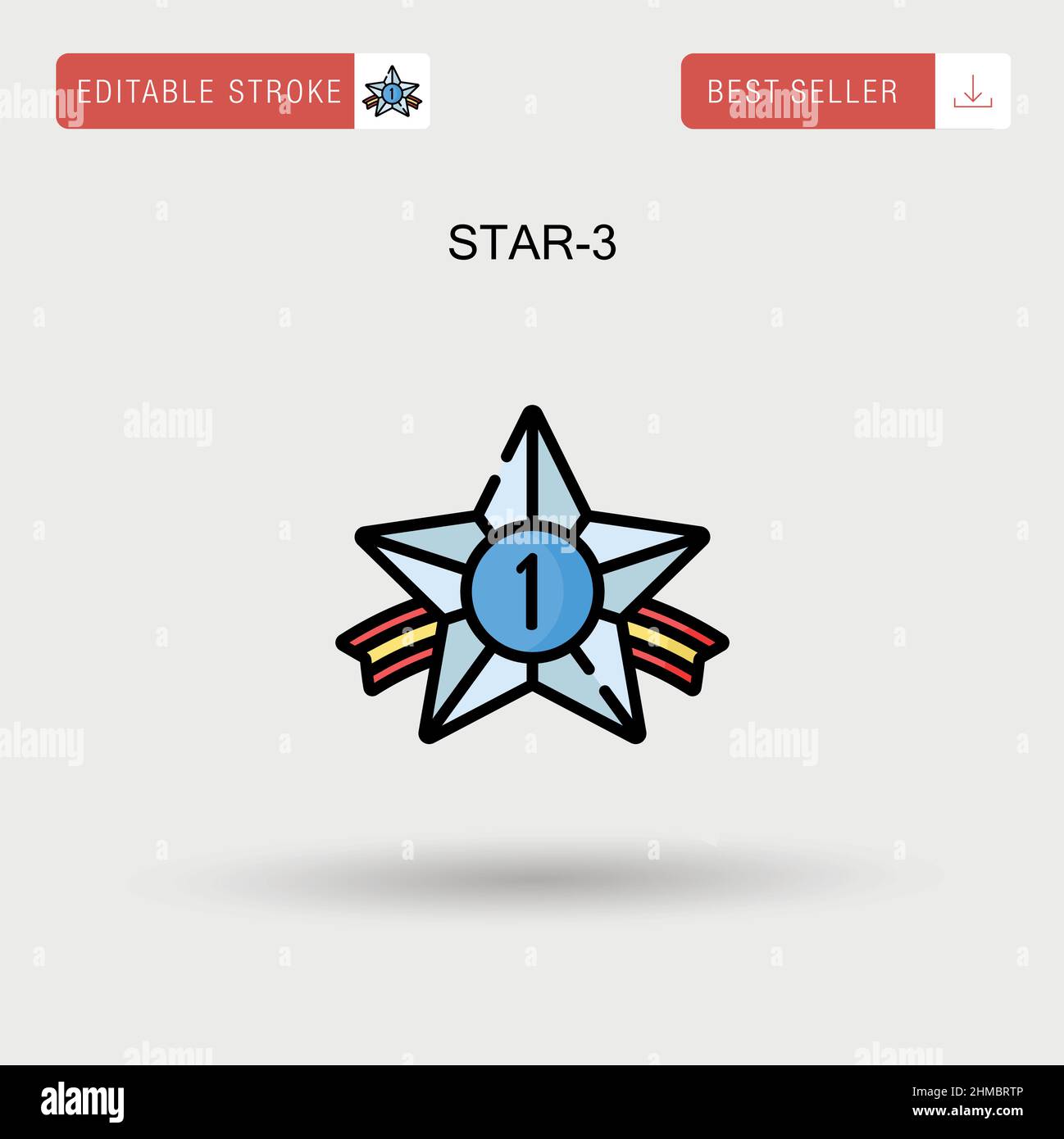 Three star rank background Stock Vector Images - Alamy