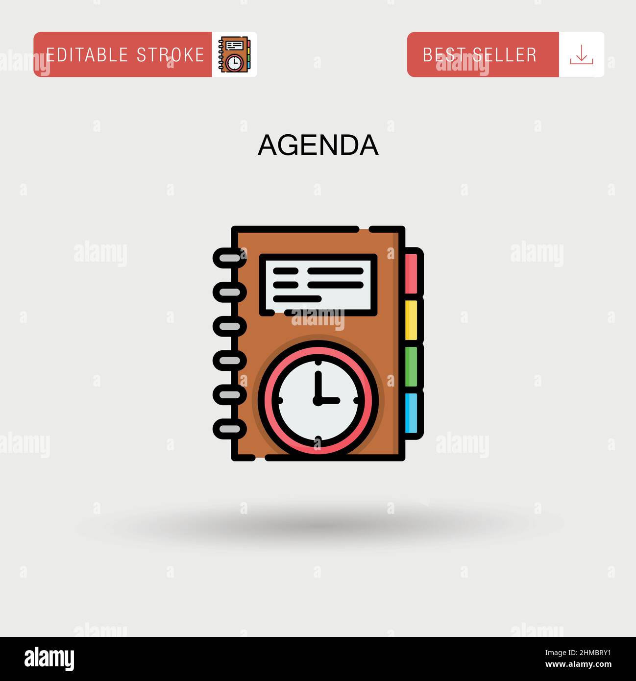 Agenda Simple vector icon Stock Vector Image & Art - Alamy