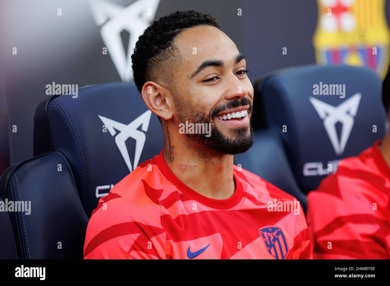 BARCELONA - FEB 6: Matheus Cunha sitting on the bench during the La ...