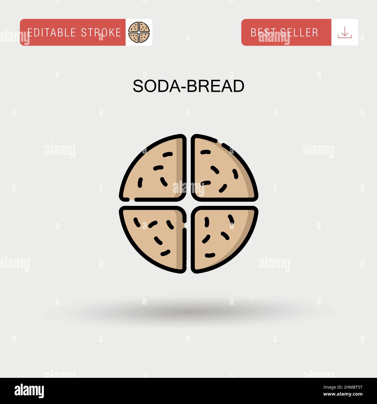 Soda-bread Simple vector icon Stock Vector Image & Art - Alamy