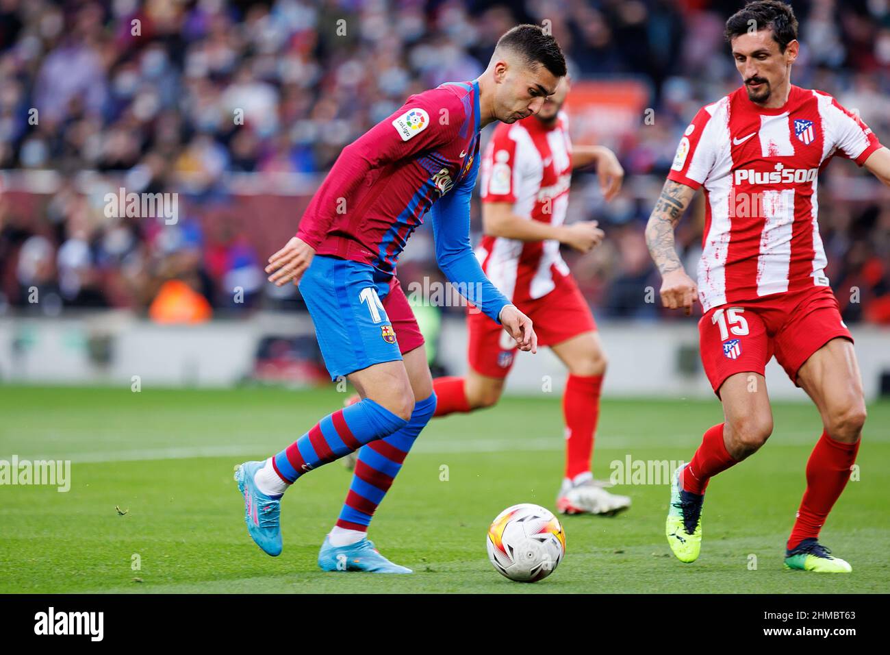 BARCELONA - FEB 6: Ferran Torres in action during the La Liga match ...