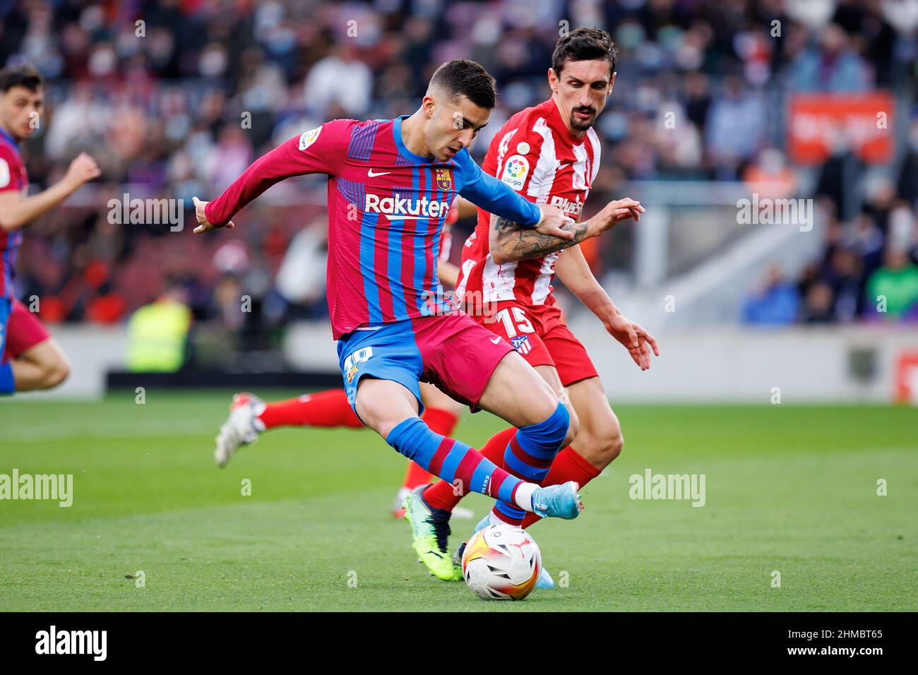 BARCELONA - FEB 6: Ferran Torres in action during the La Liga match ...
