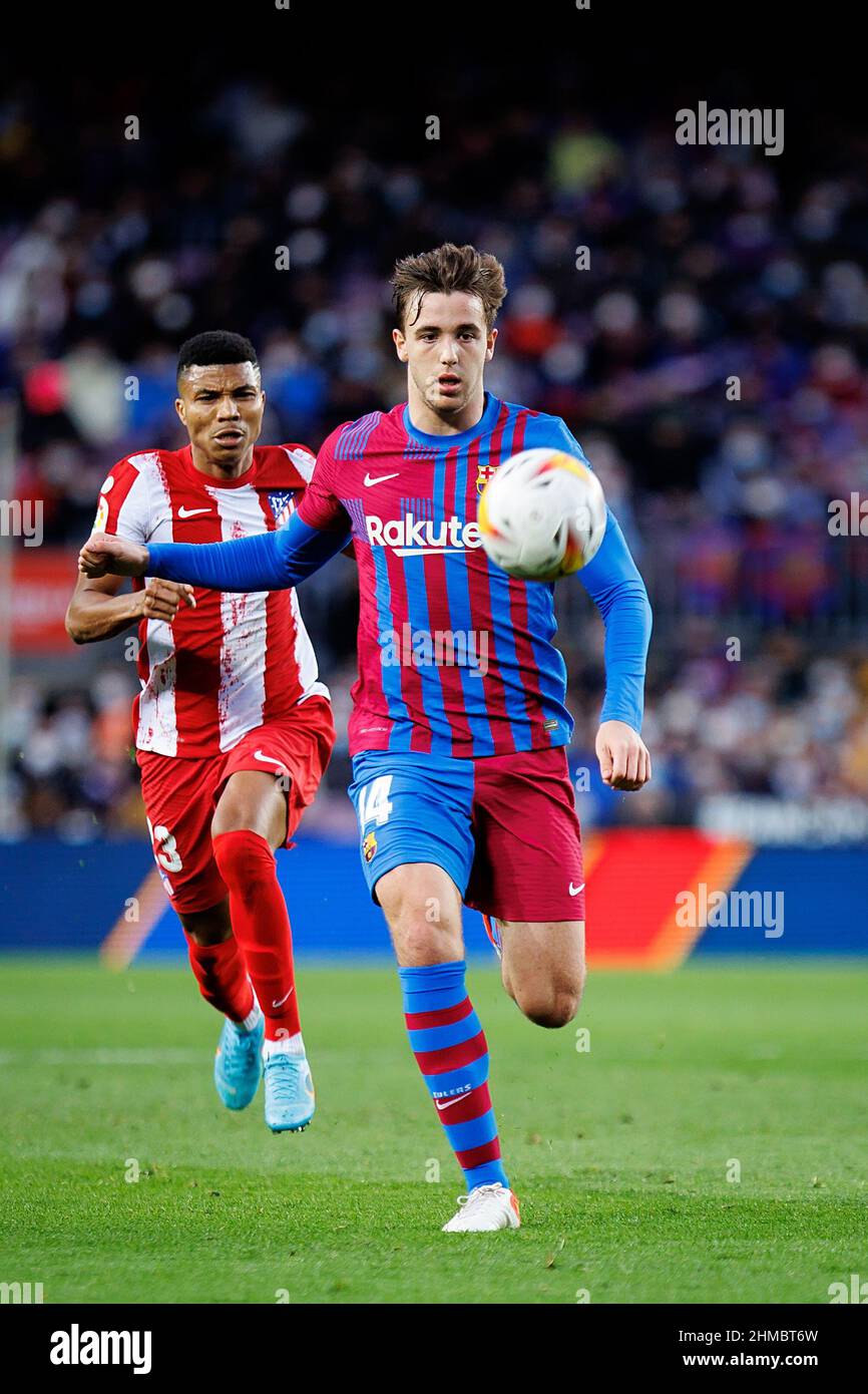 BARCELONA - FEB 6: Nico Gonzalez in action during the La Liga match ...