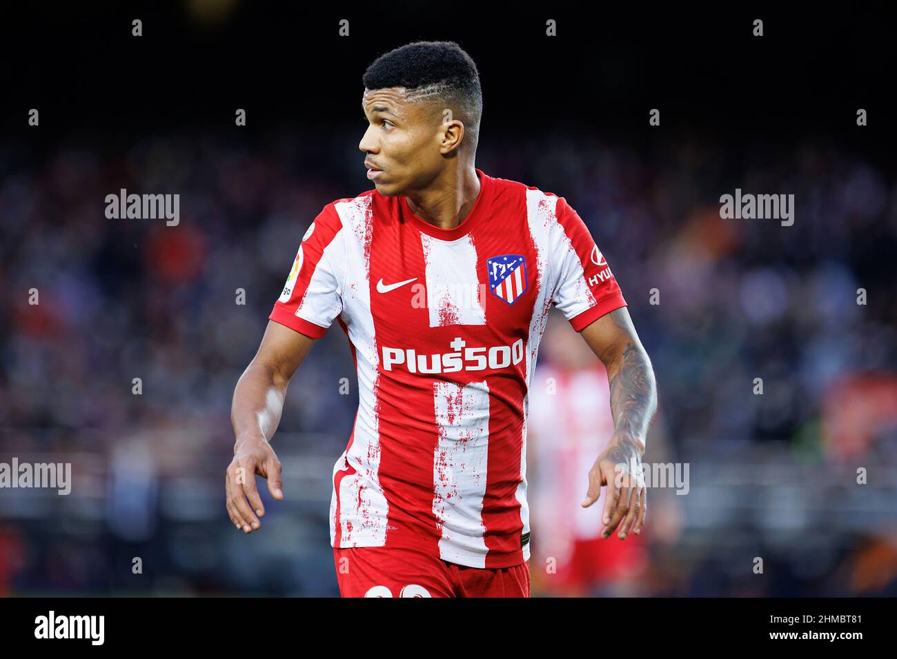 BARCELONA - FEB 6: Reinildo Mandava in action during the La Liga match ...