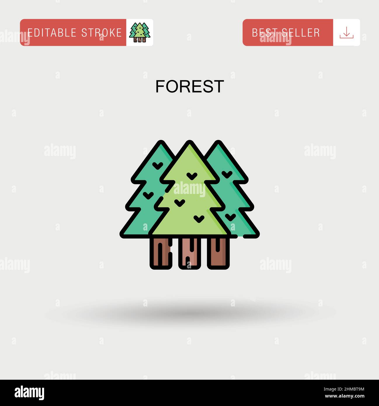 Forest Simple vector icon Stock Vector Image & Art - Alamy