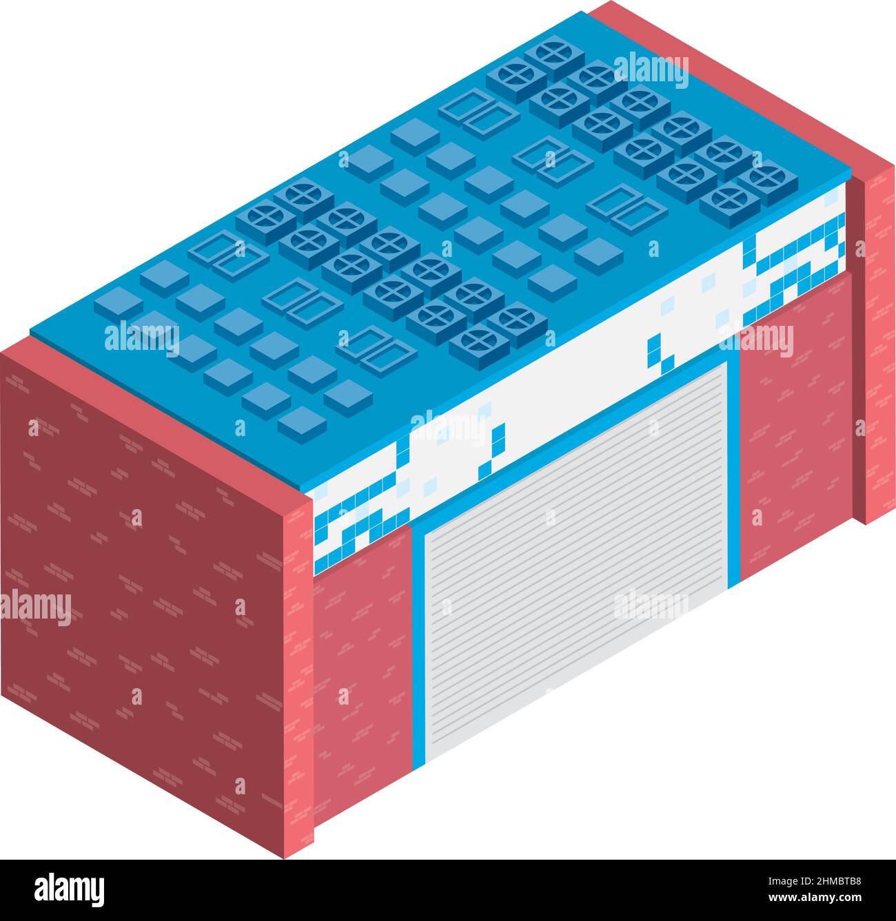 red isometric building style icon Stock Vector Image & Art - Alamy