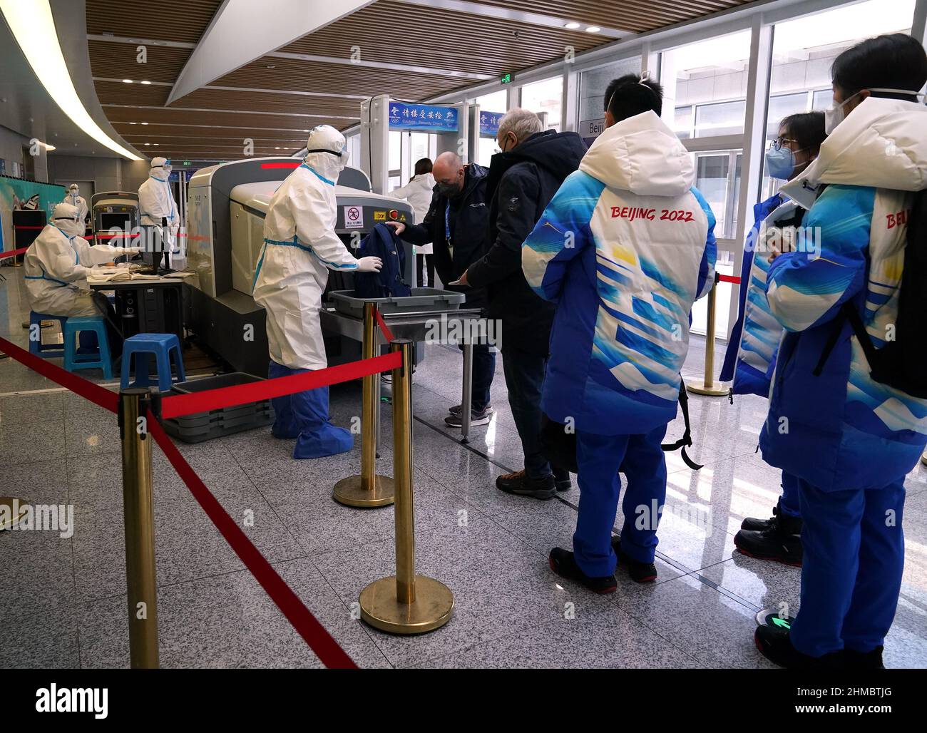 Security check at the train station serving the Genting Cluster during ...