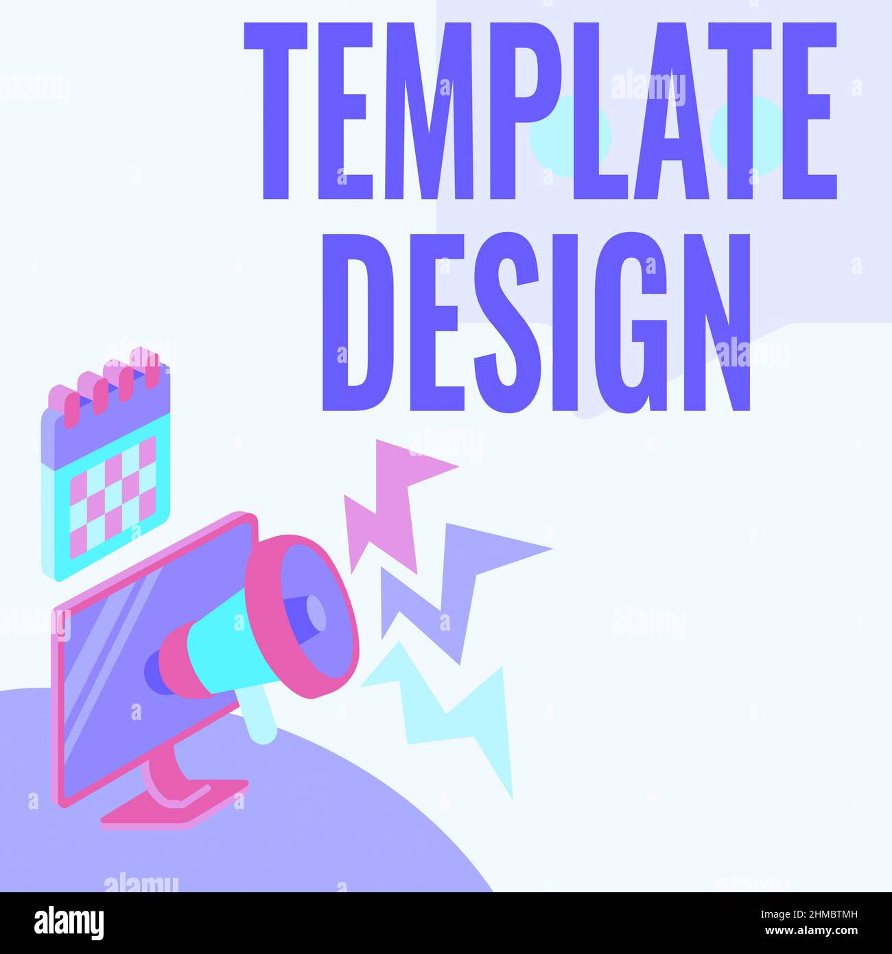 Conceptual display Template Design. Concept meaning an overall layout or blueprint with a format ...