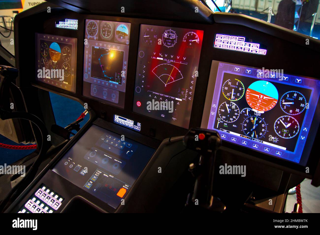 Helicopter control panel Stock Photo - Alamy