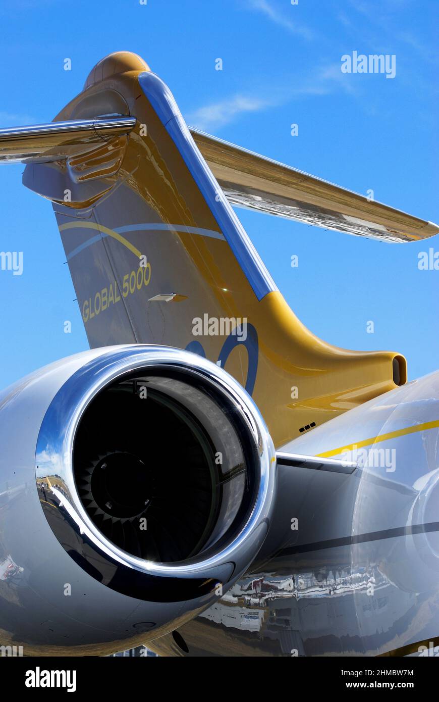 Aircraft tail and engine Stock Photo - Alamy