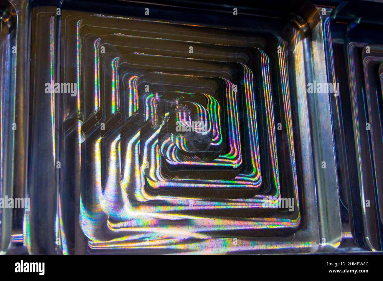 Interference fringes in milled aluminium Stock Photo - Alamy