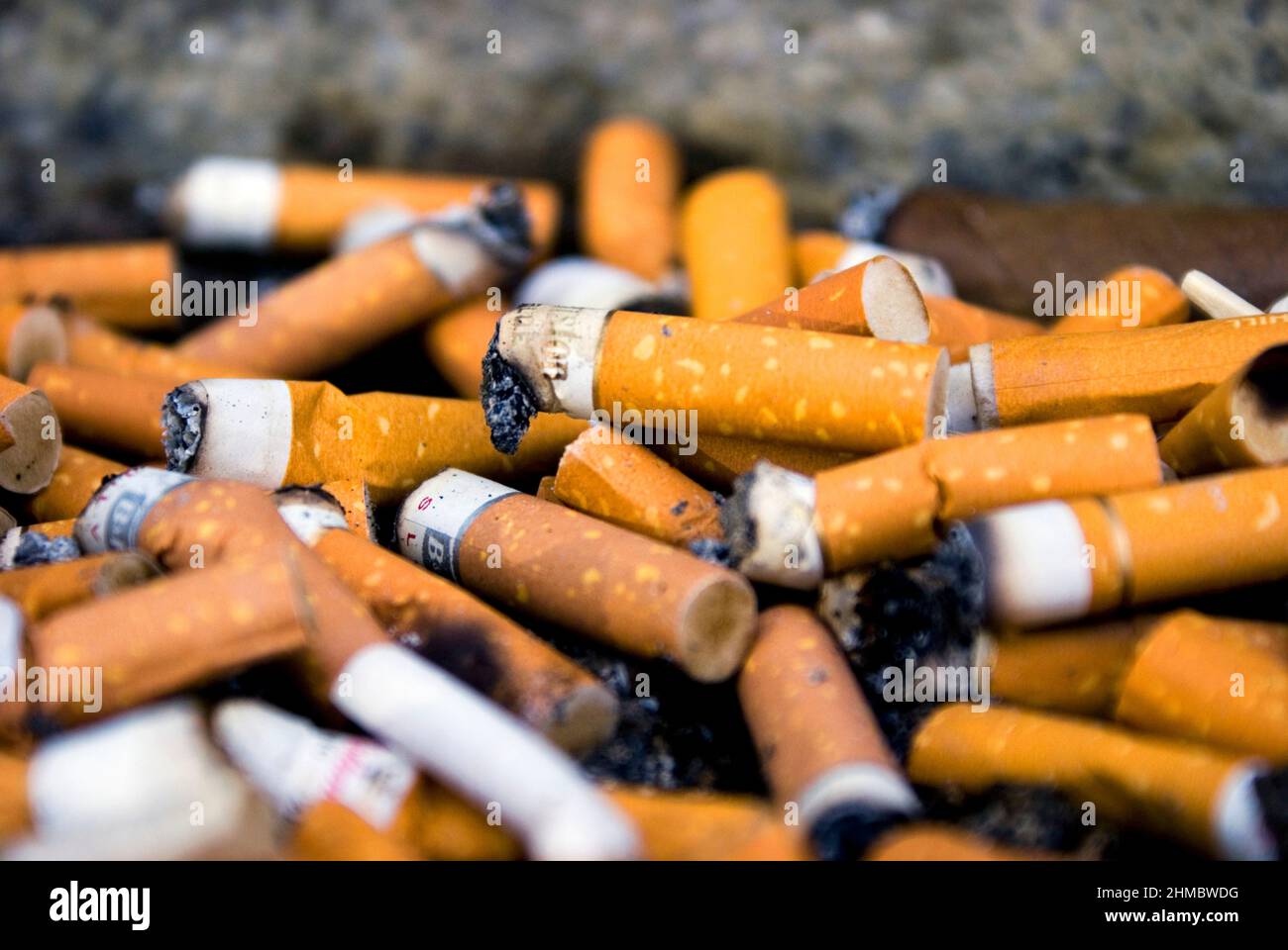 Discarded cigarette butts in Paris Stock Photo - Alamy