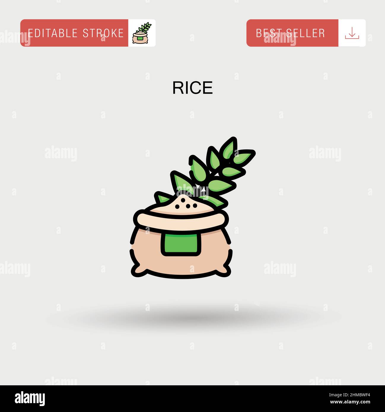 Basmati rice bag Stock Vector Images - Alamy