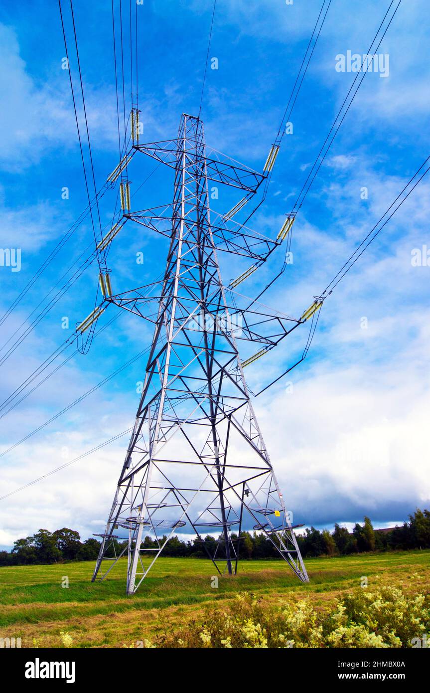 Electricity pylon in Scotland Stock Photo - Alamy