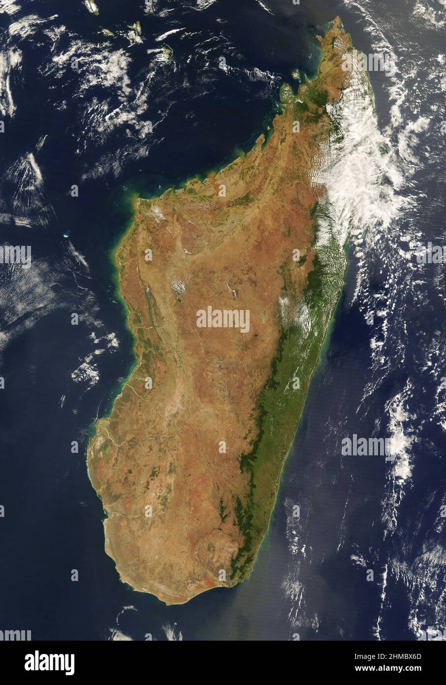 Madagascar, satellite image Stock Photo - Alamy