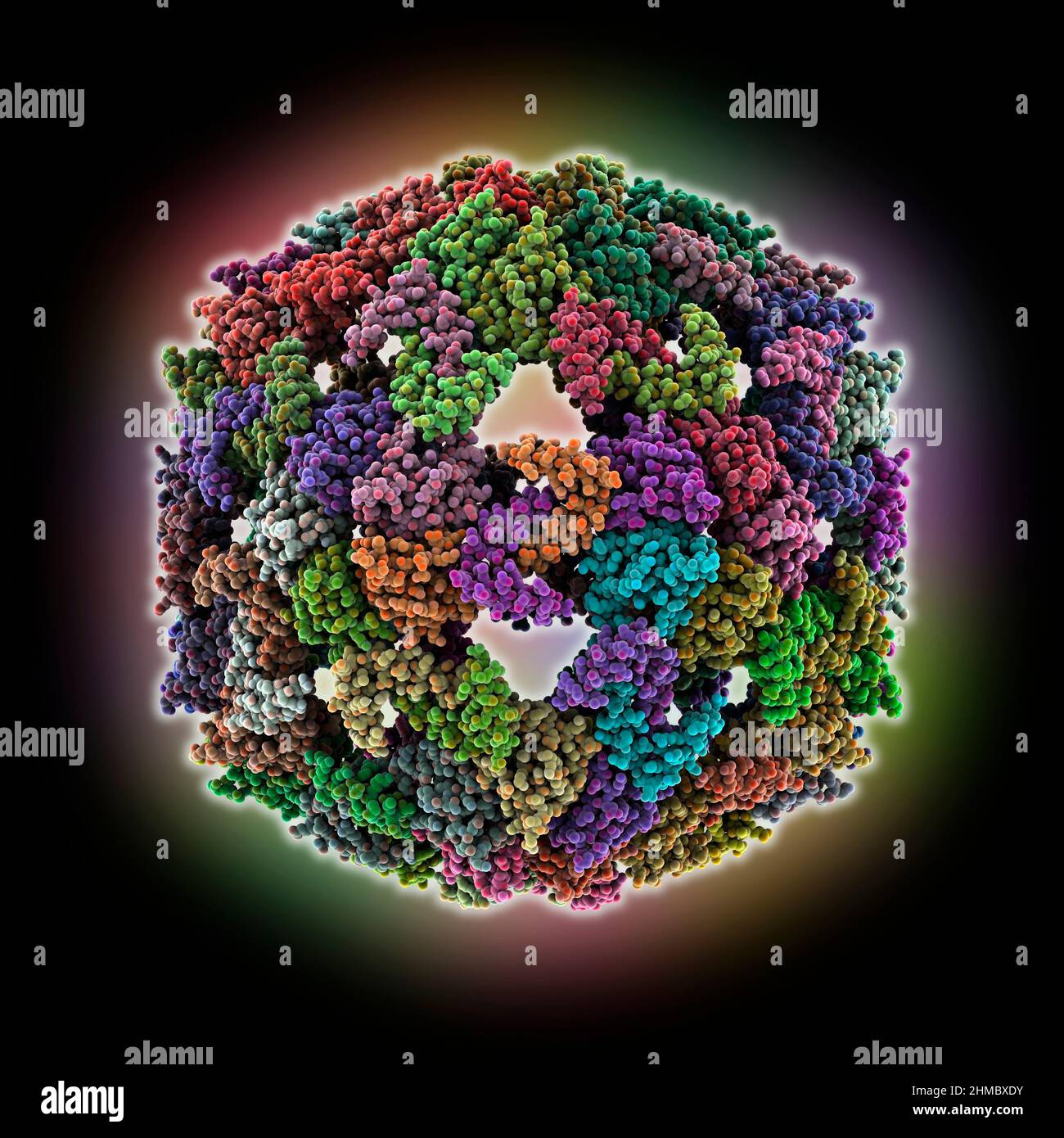 Designed protein nanoparticle TIP60, molecular model Stock Photo - Alamy
