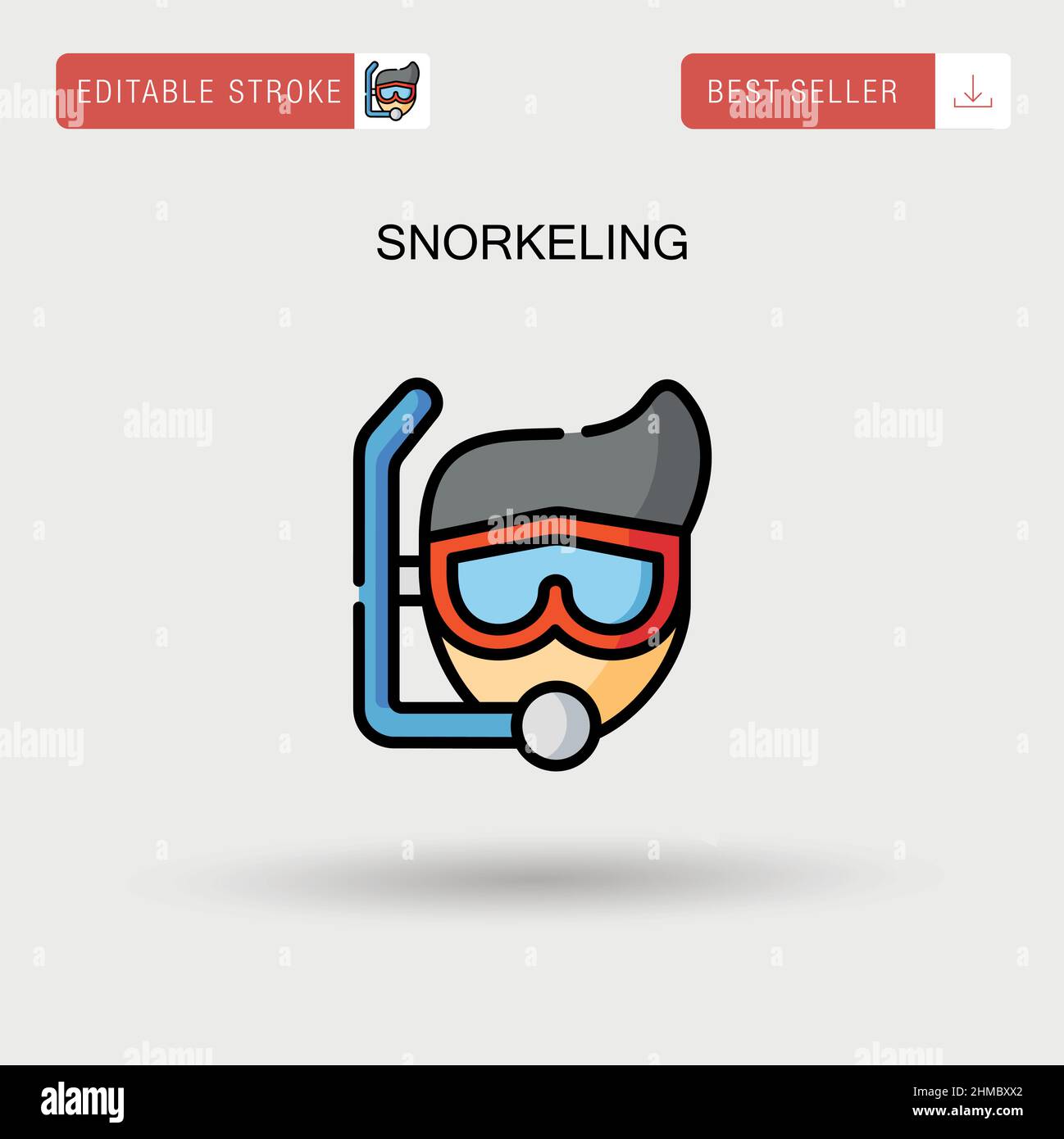 Snorkeling Simple vector icon Stock Vector Image & Art - Alamy