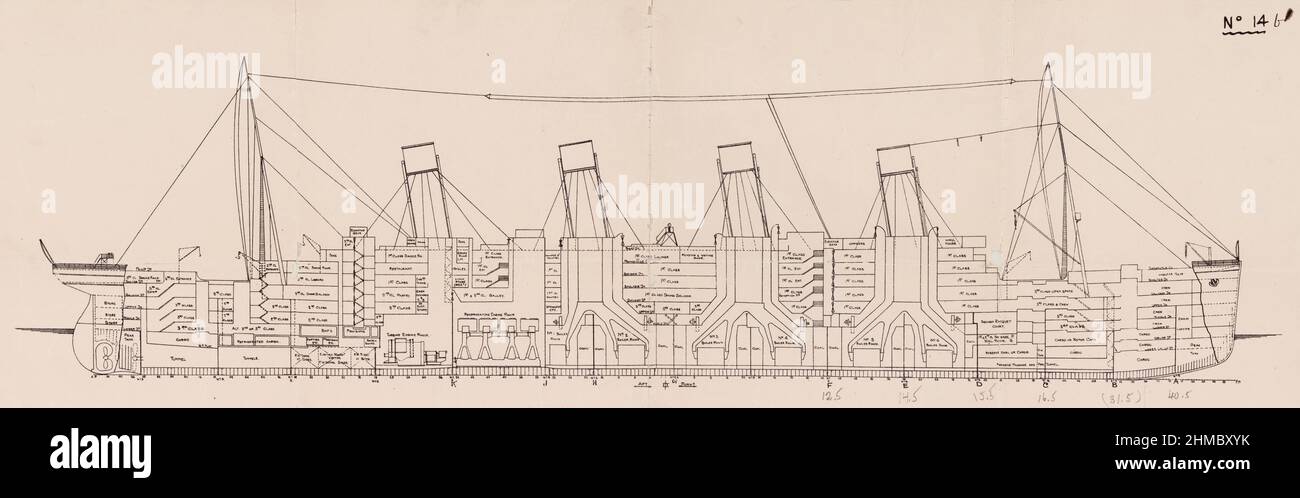 Profile view of the Titanic, illustration Stock Photo - Alamy