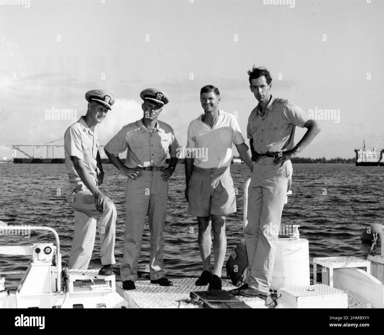 Trieste bathyscaphe crew Stock Photo - Alamy