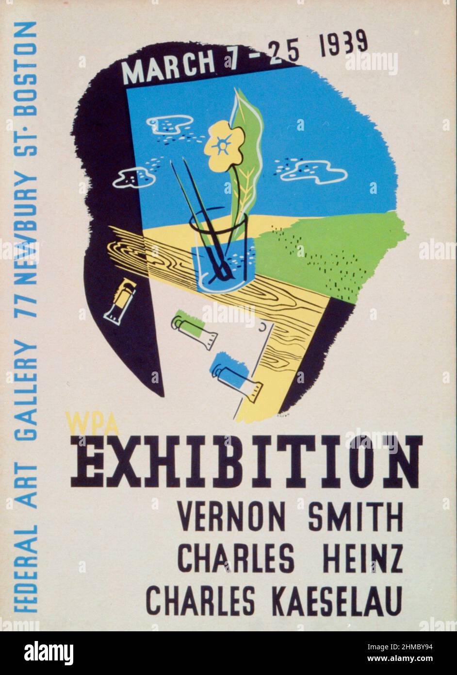Poster for Federal Art Project exhibition, 1939 Stock Photo - Alamy