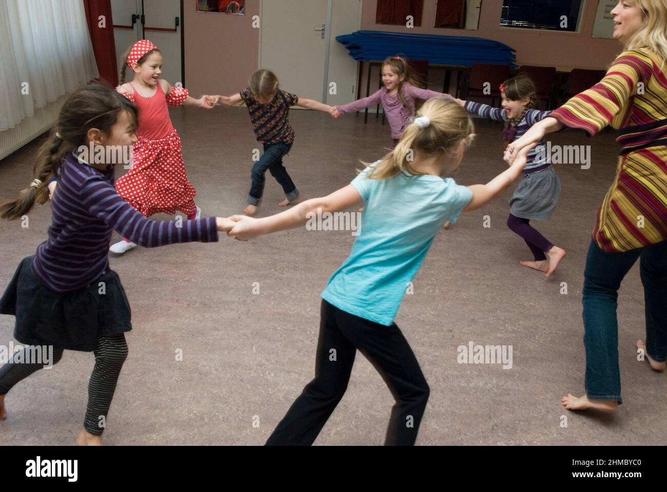 Biodanza dance therapy for children Stock Photo - Alamy