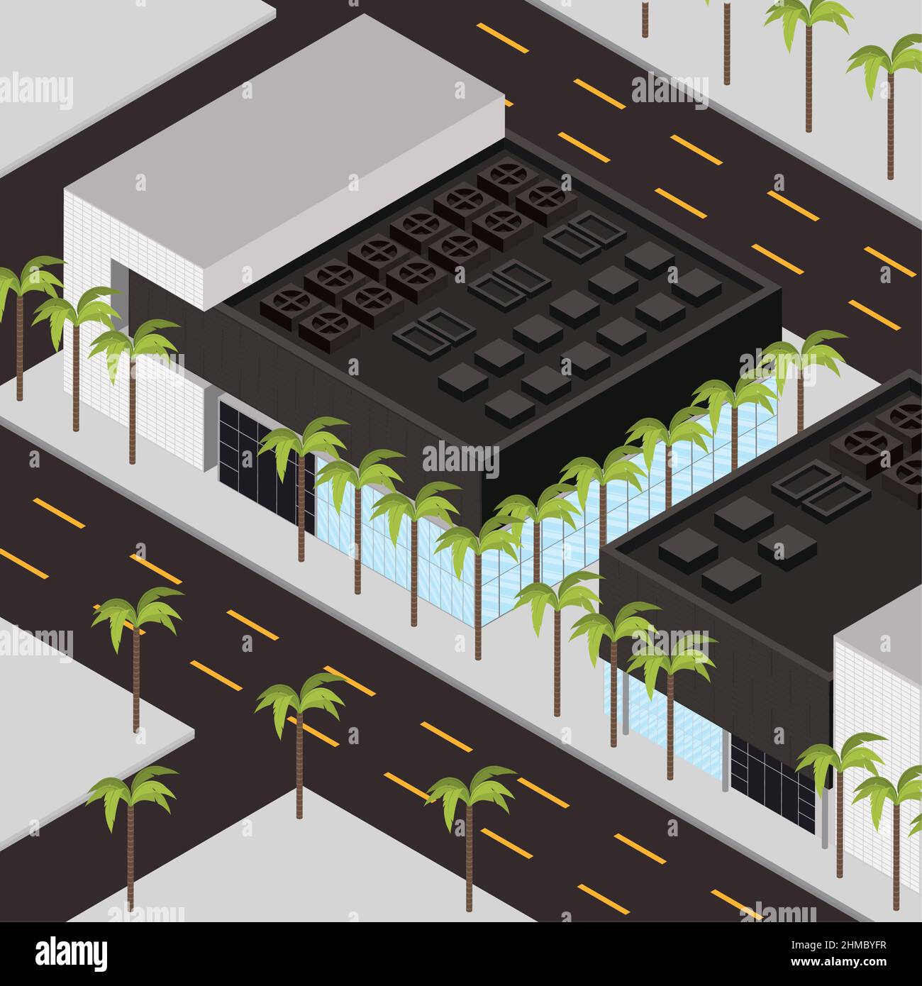 isometric buildings street scene urban Stock Vector Image & Art - Alamy