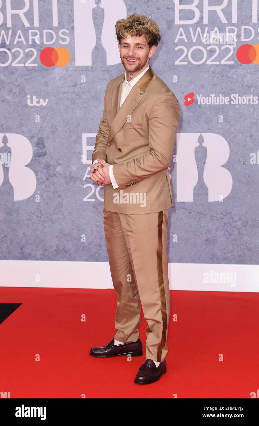 8th February, 2022. London, UK EDITORIAL USE ONLY Tom Grennan arriving ...