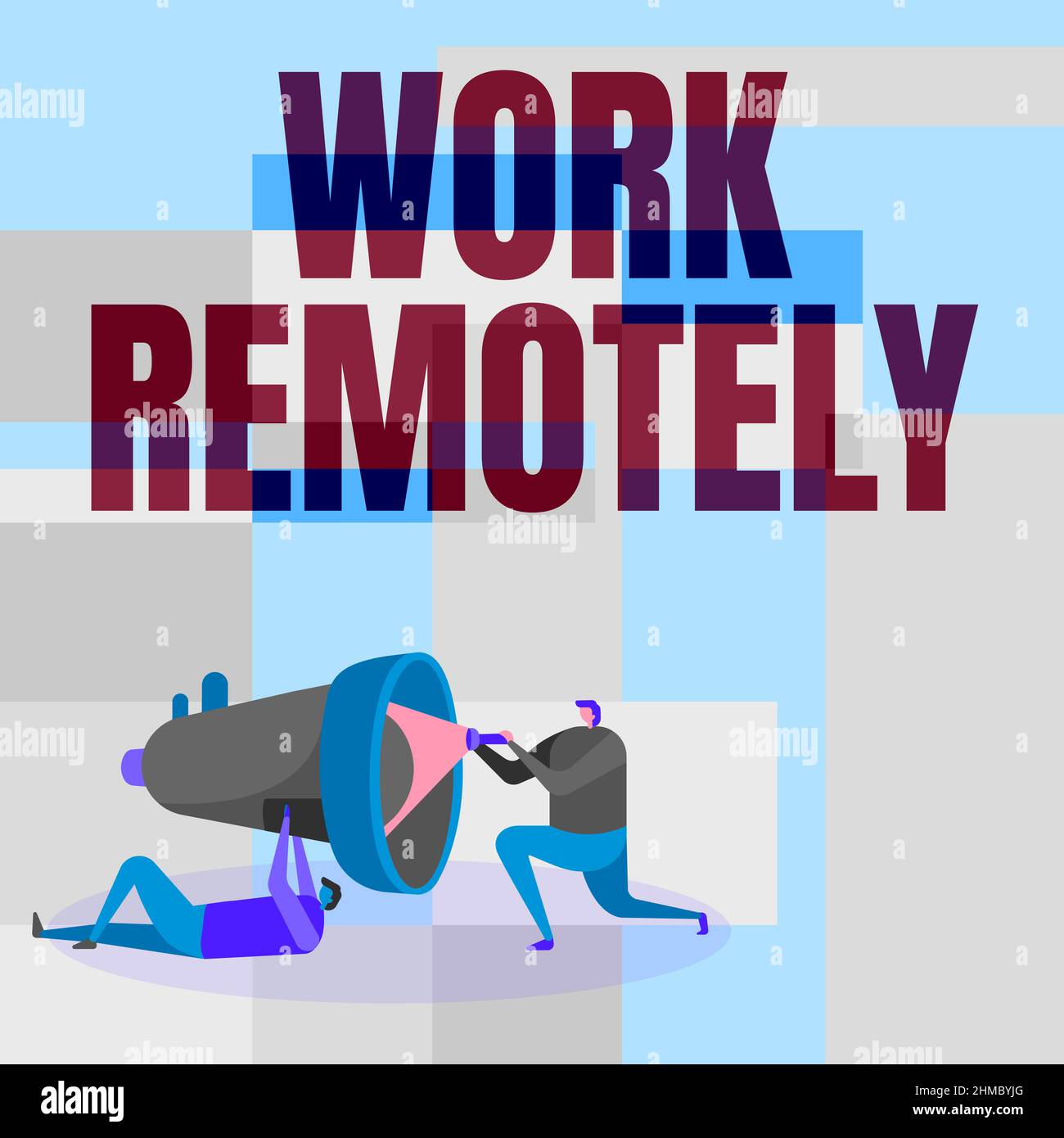 Conceptual display Work Remotely. Business concept Work Remotely ...