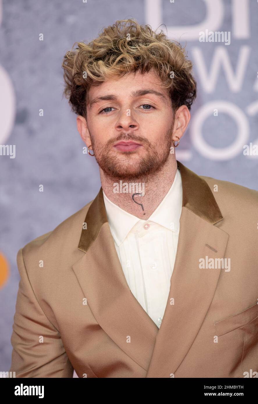 8th February, 2022. London, UK EDITORIAL USE ONLY Tom Grennan arriving ...