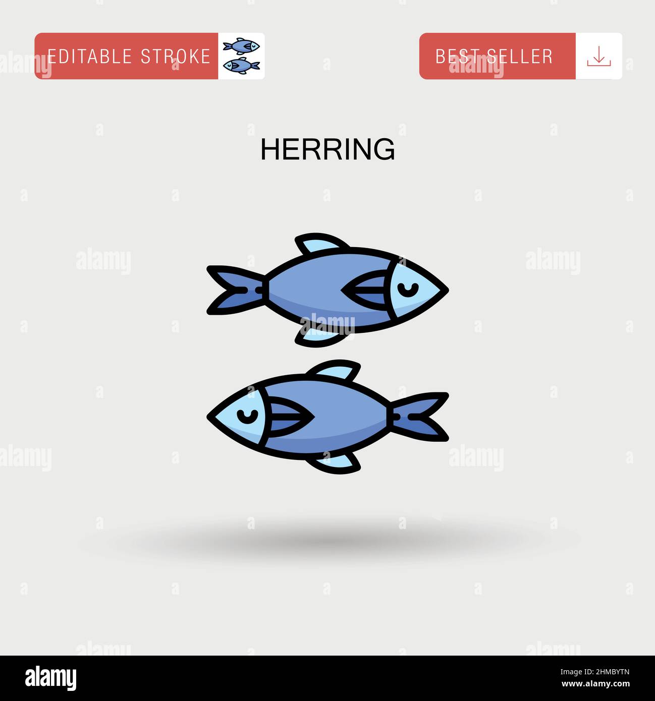 Raw herring fresh fish Stock Vector Images - Alamy