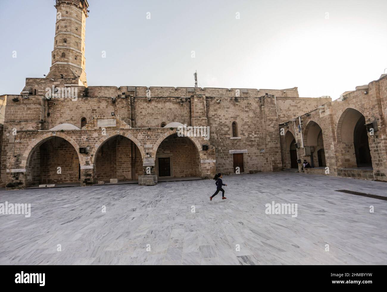 Gaza City, Palestine. 07th Feb, 2022. Palestinian children play in the ...