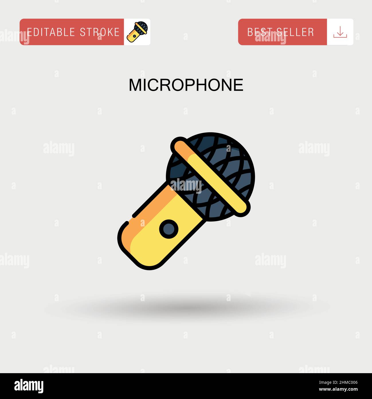 Microphone Simple vector icon Stock Vector Image & Art - Alamy