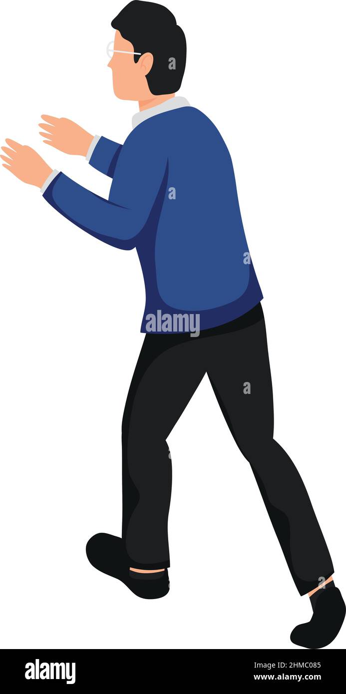 elegant businessman walking avatar character Stock Vector Image & Art ...