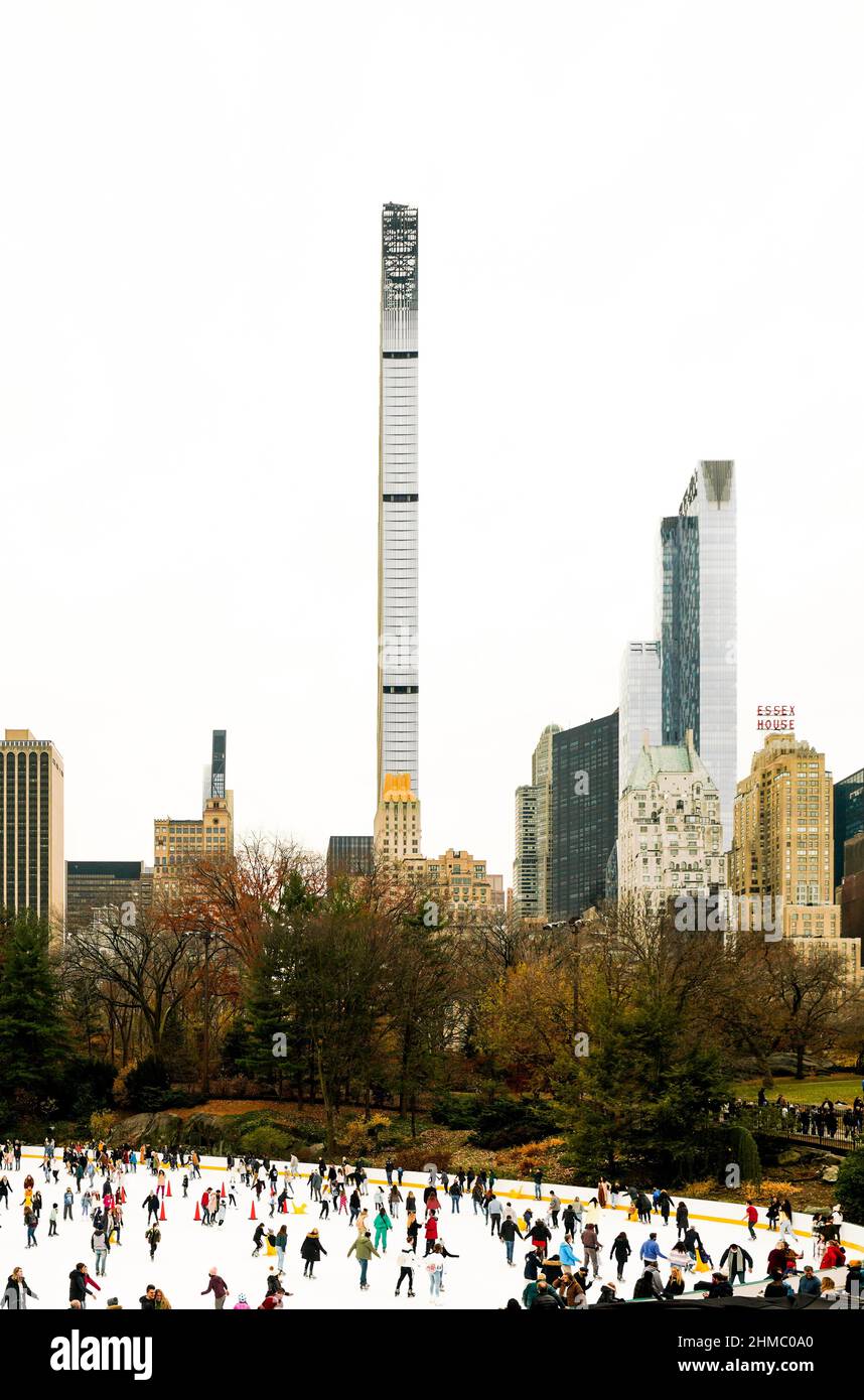 Wollman Rink, a public ice rink in the southern part of Centreal Park ...