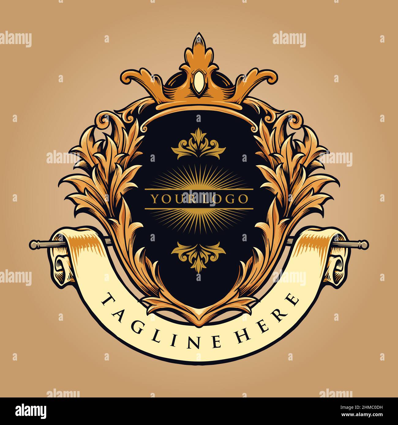 Best King Badge Logo Luxury Company Vector illustrations for your work ...
