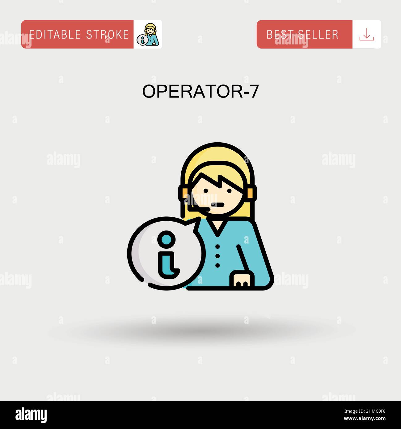 Operator-7 Simple vector icon Stock Vector Image & Art - Alamy