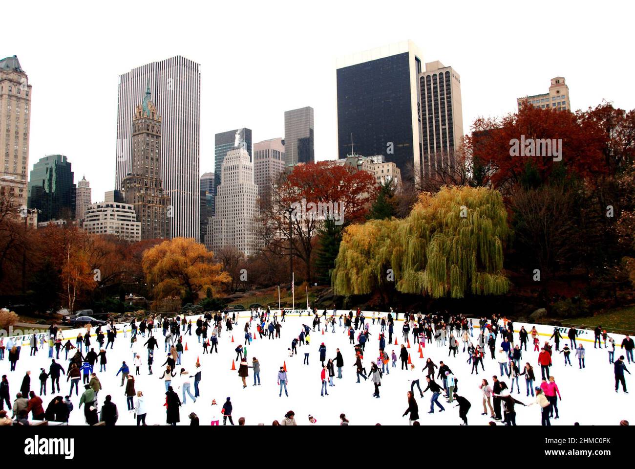 Iconic Wollman Rink, a public ice rink in Central Park, Manhattan; for ...