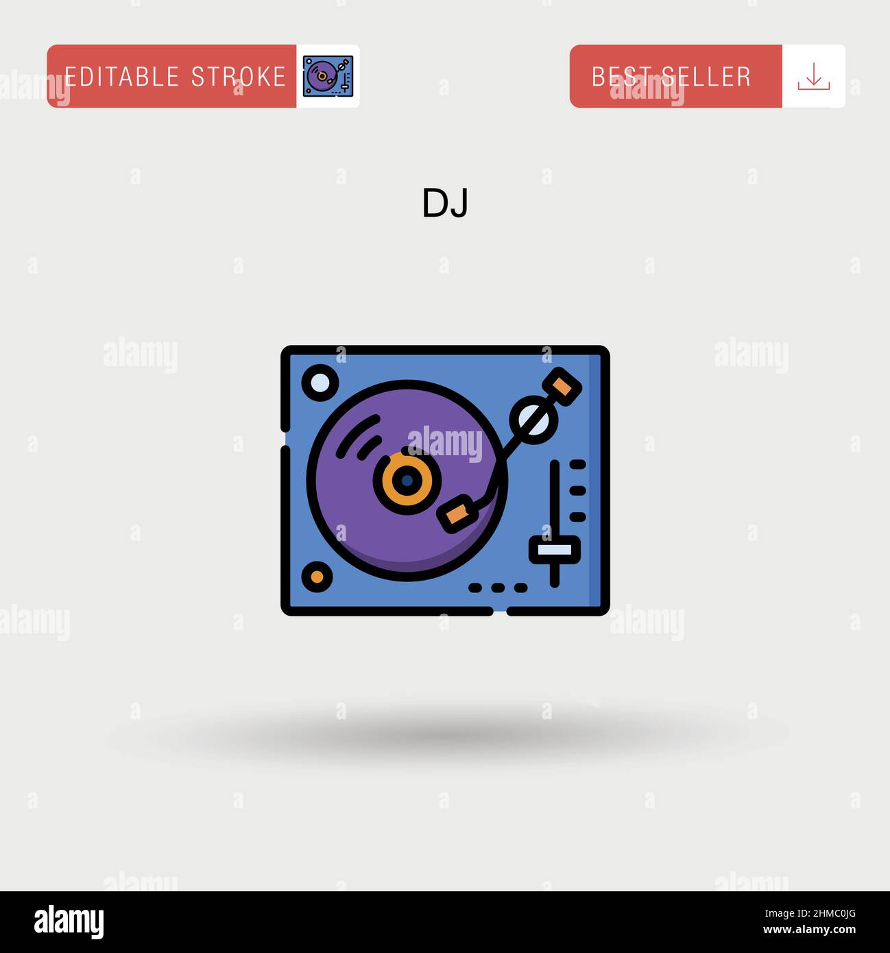 Dj icon Stock Vector Images - Alamy