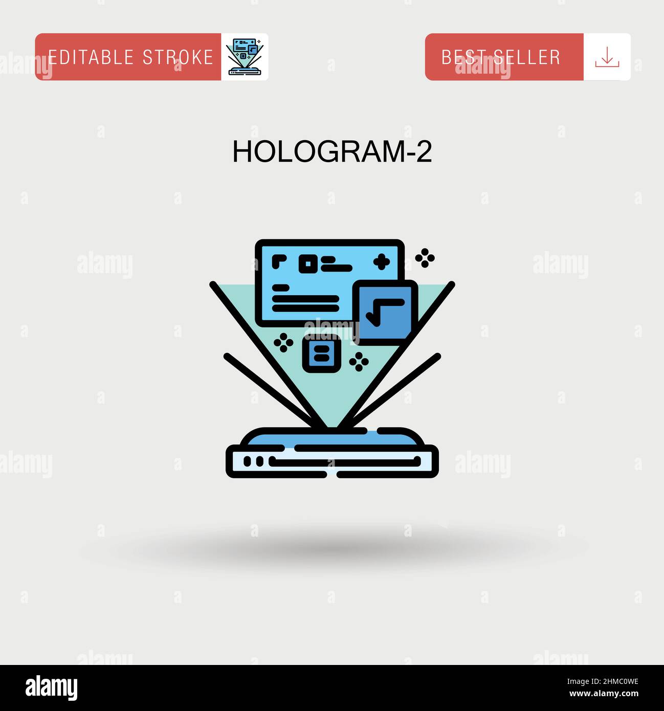 Hologram-2 Simple vector icon Stock Vector Image & Art - Alamy