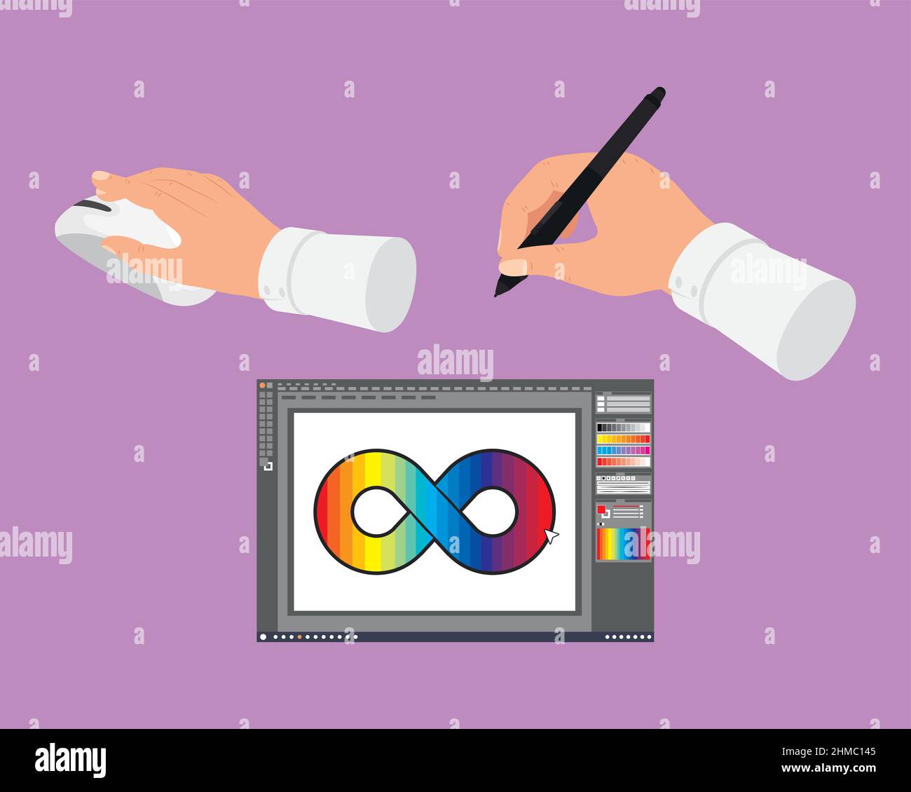 three graphic designer set icons Stock Vector Image & Art - Alamy