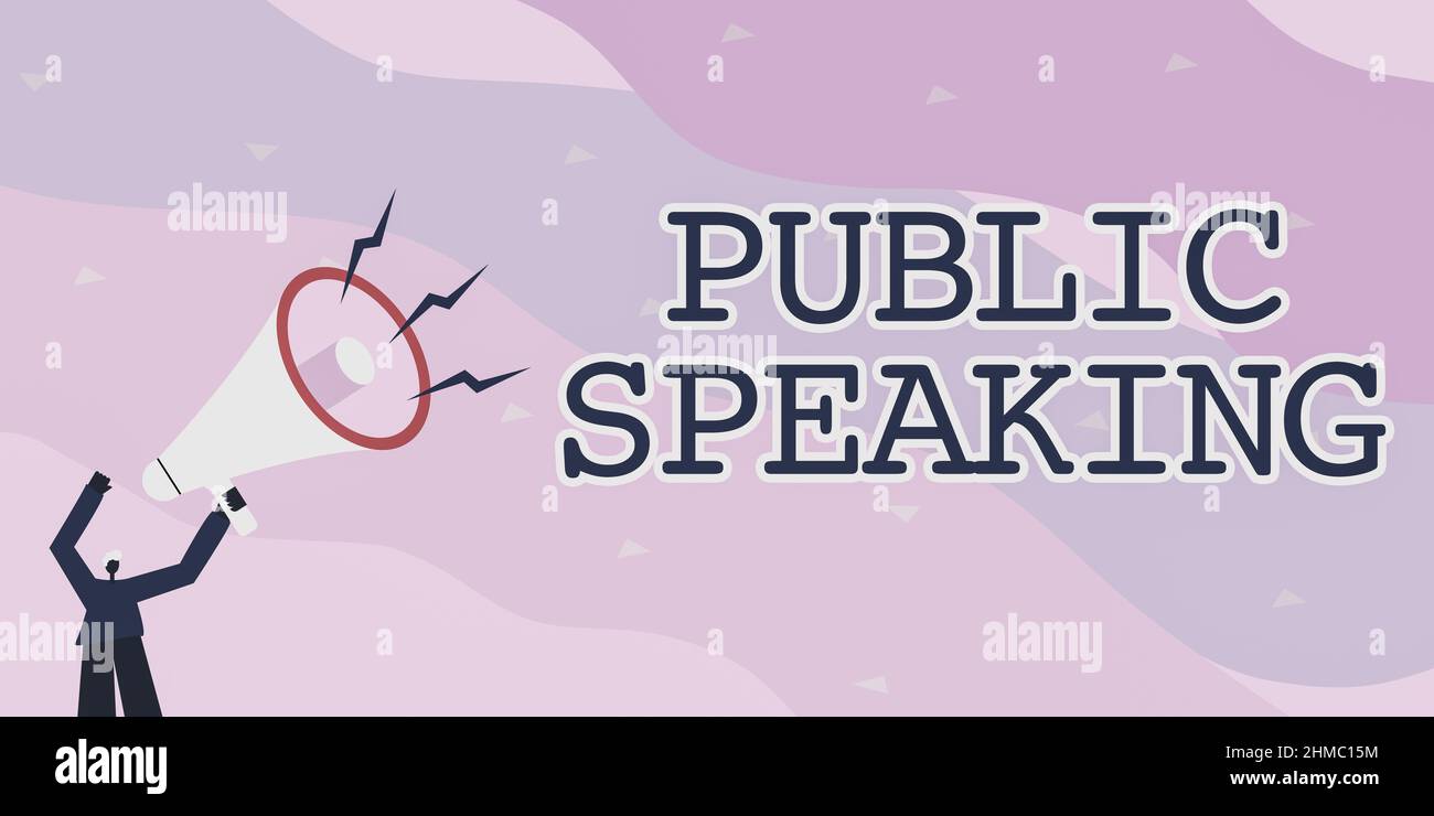 Text sign showing Public Speaking. Business overview talking showing ...
