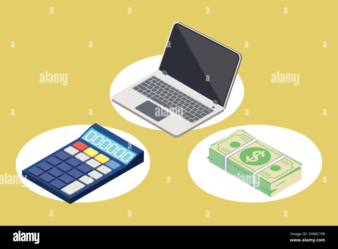 financial management set three icons Stock Vector Image & Art - Alamy