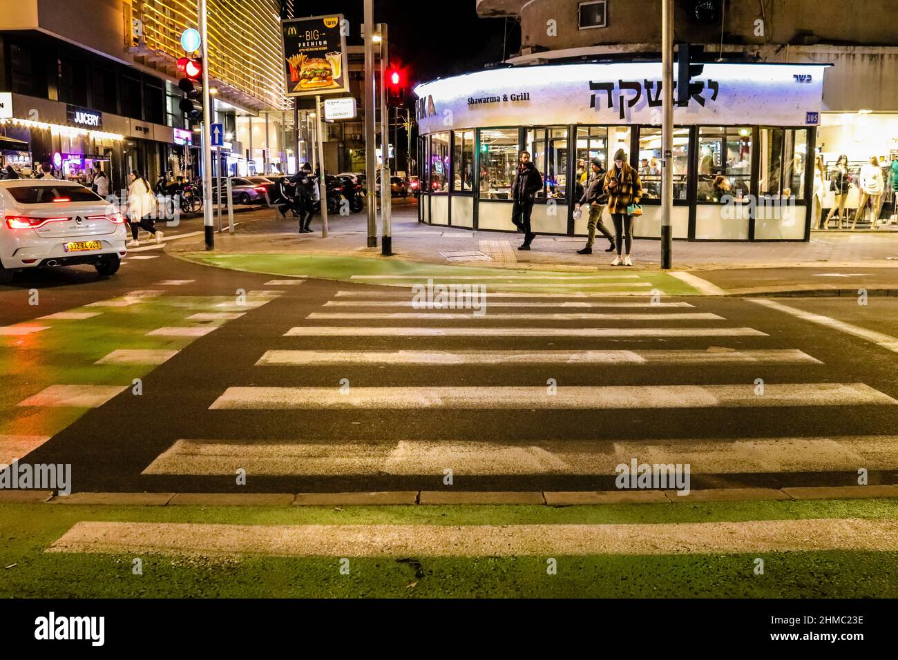 Tel Aviv, Israel - February 05, 2022 Cityscape of the city center of ...