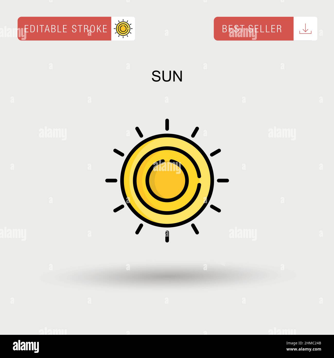 Sun Simple vector icon Stock Vector Image & Art - Alamy