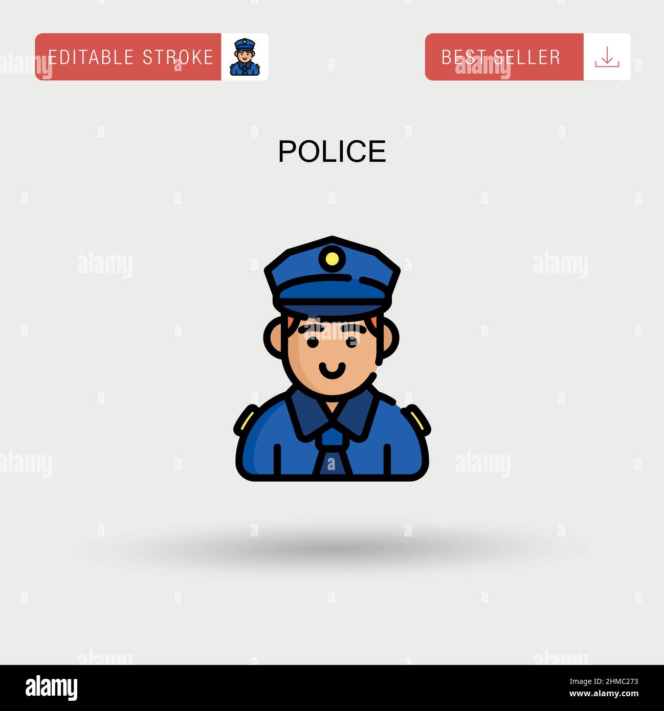 Police Simple vector icon Stock Vector Image & Art - Alamy