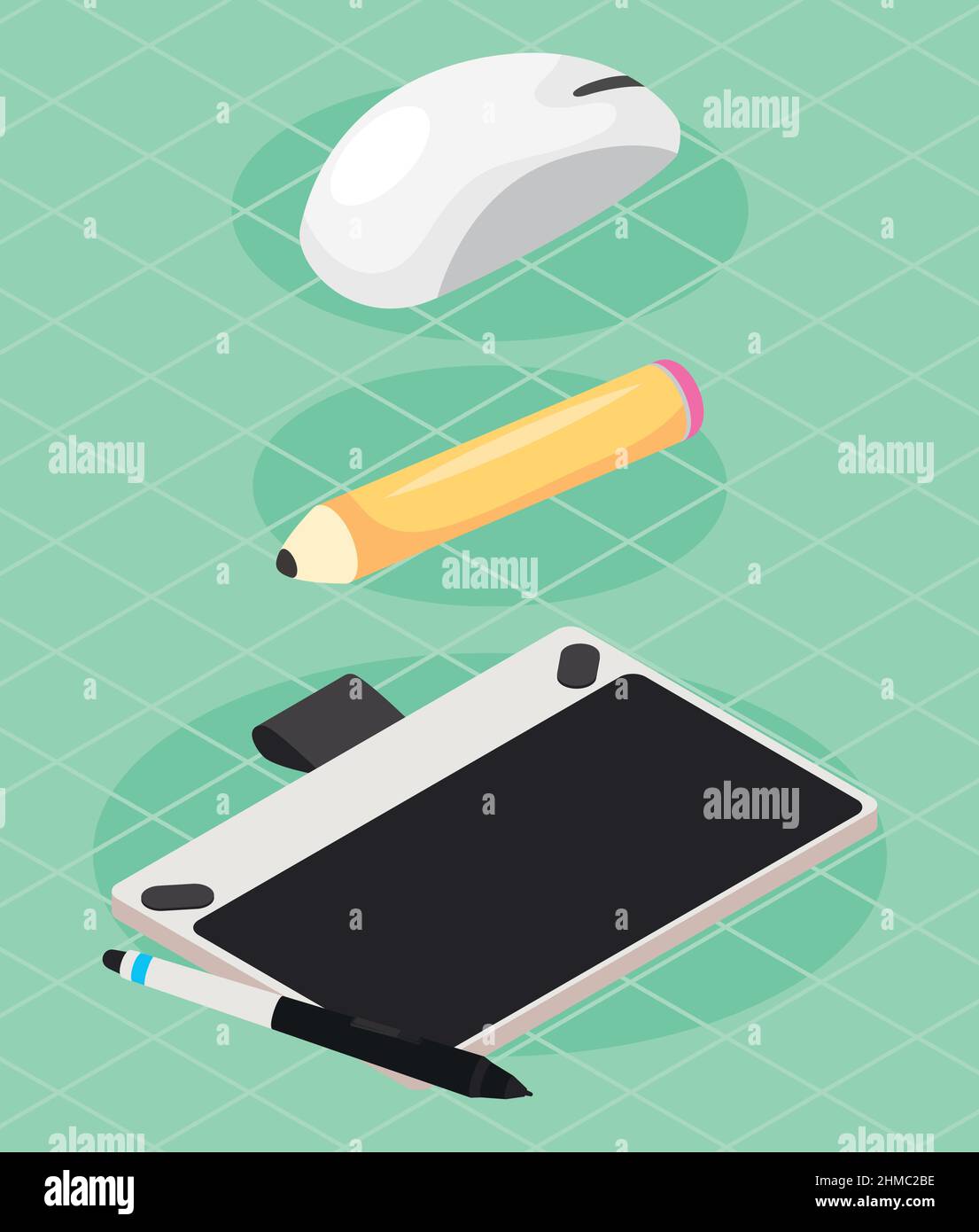 graphic designer set three icons Stock Vector Image & Art - Alamy
